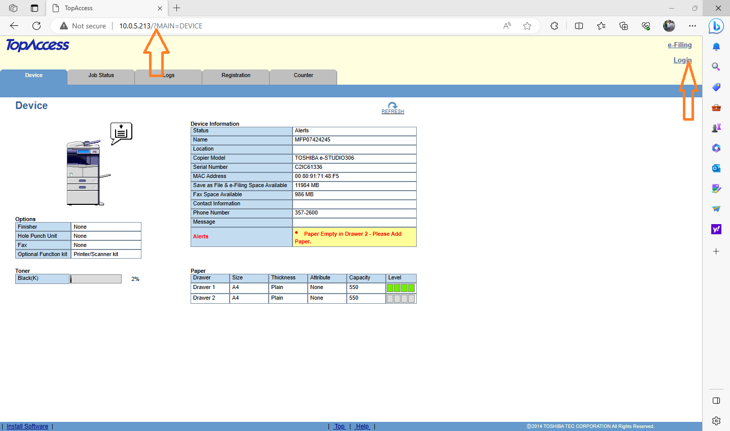 Cách scan to folder trên máy photocopy Toshiba - Document - Knowledge Base