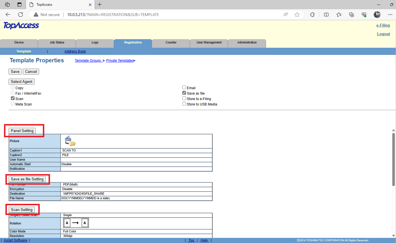 Cách scan to folder trên máy photocopy Toshiba - Document - Knowledge Base